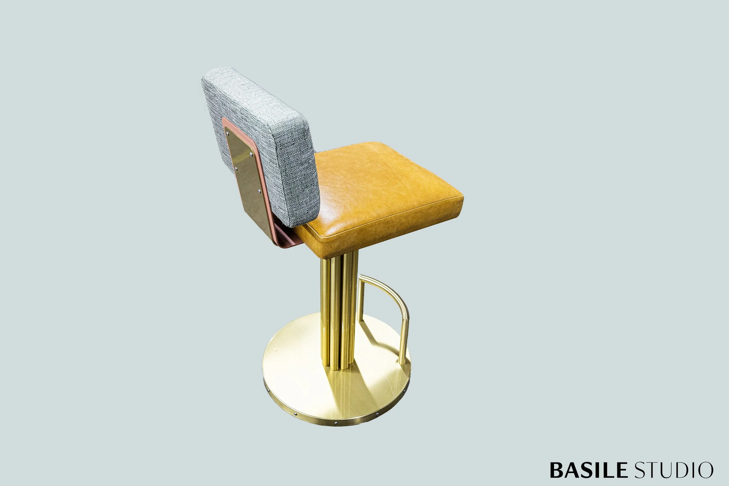 Brass Bar Stool — BASILE STUDIO