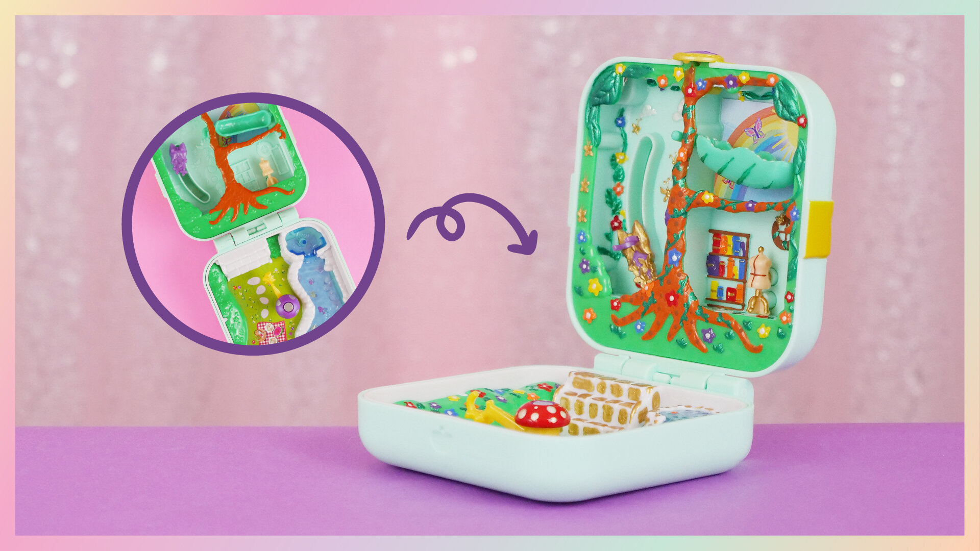 Polly Pocket Repaint #3: Moon Rockin' Adventure Hidden Hideouts | Kerchie