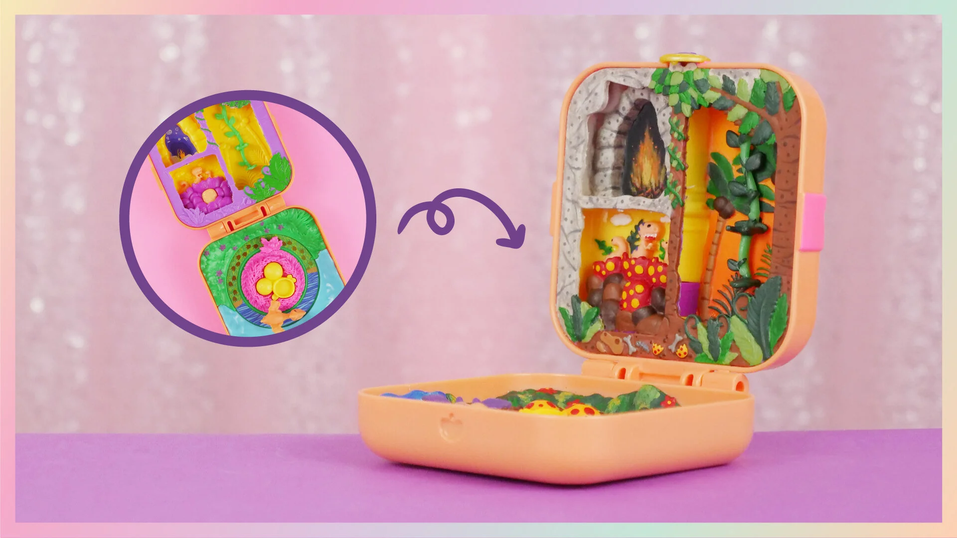 Polly Pocket Repaint #3: Moon Rockin' Adventure Hidden Hideouts | Kerchie