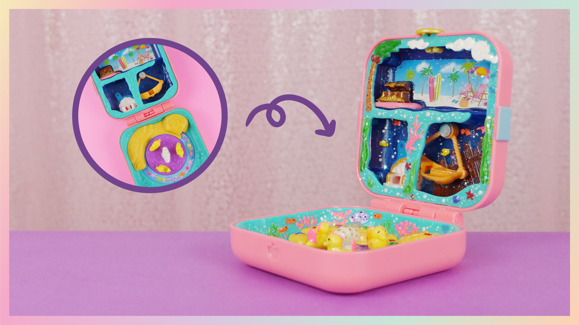 Polly Pocket Repaint #1: Lil' Princess Pad Hidden Hideouts | Kerchie