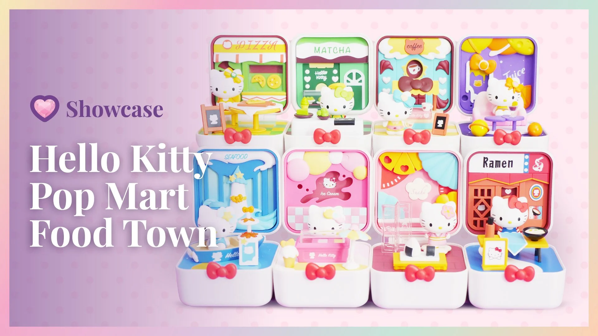 Hello Kitty Pop Mart Food Town: Ice Cream, Sushi, Pizza, Seafood, Juice ...