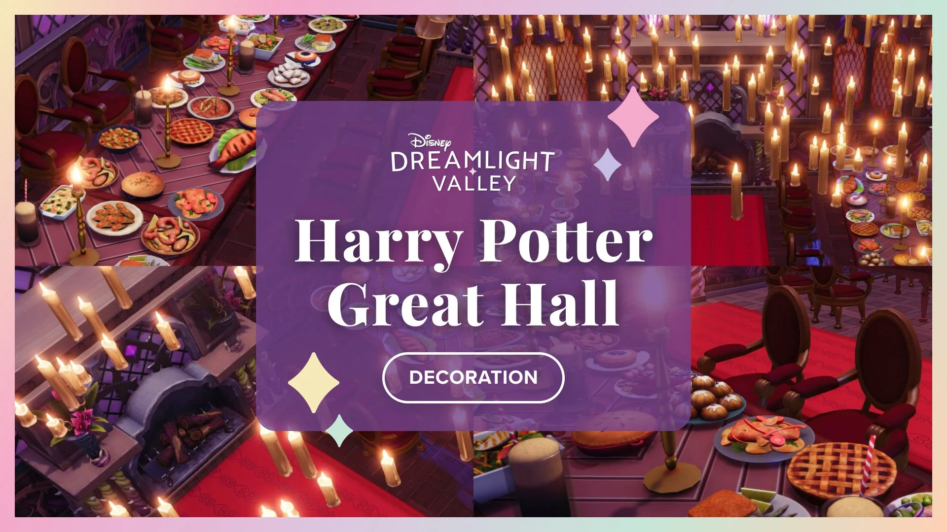 Harry Potter Great Hall Build & Tour | Dreamlight Valley Decorating ...