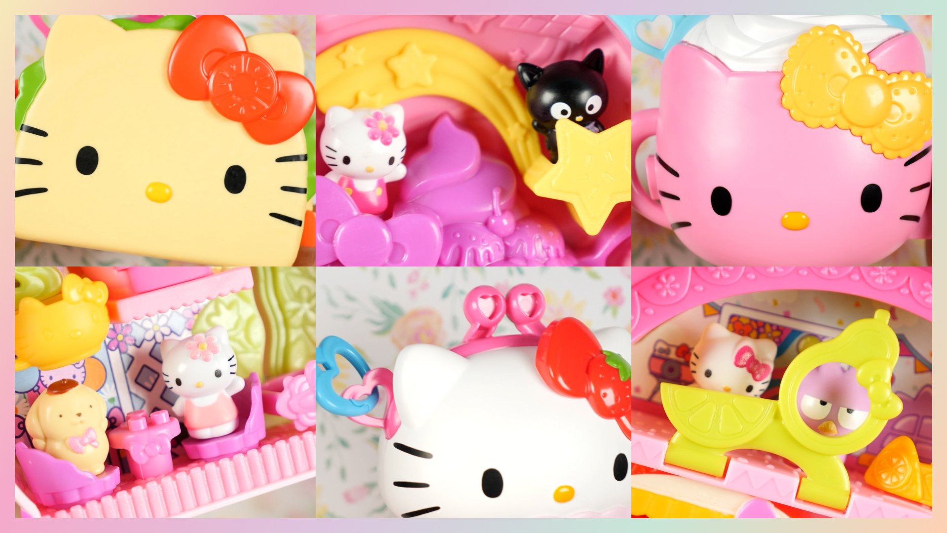 SHOWCASE Hello Kitty & Friends Minis: Hamburger, Taco, Popcorn, Teacup ...