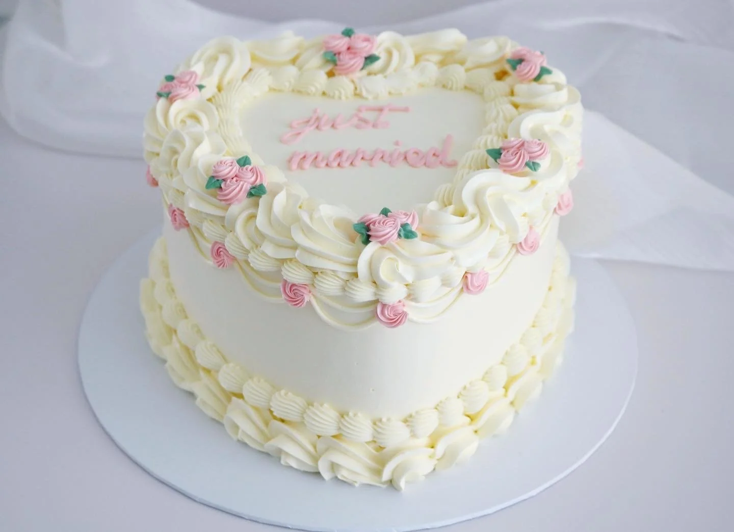 Millie | 3 Tiered Vintage Wedding Cake | Em Cakes