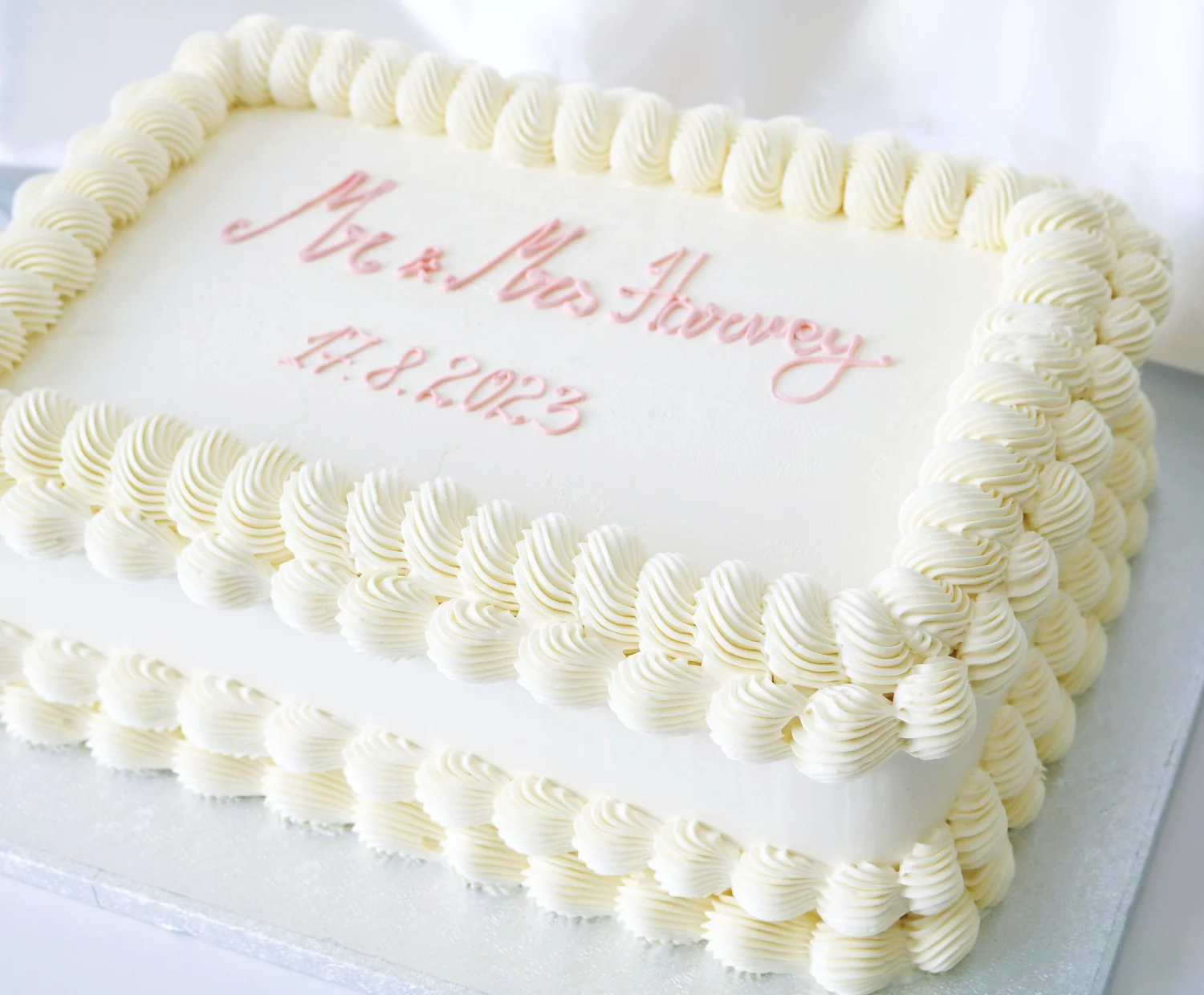 Tiered Heart Vintage Wedding Cake | London | Em Cakes