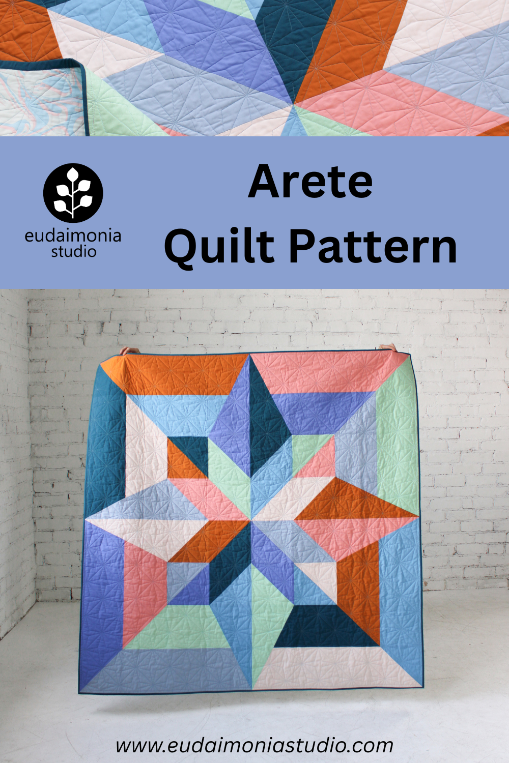 Arete Quilt - Wild Blue Version — Eudaimonia Studio