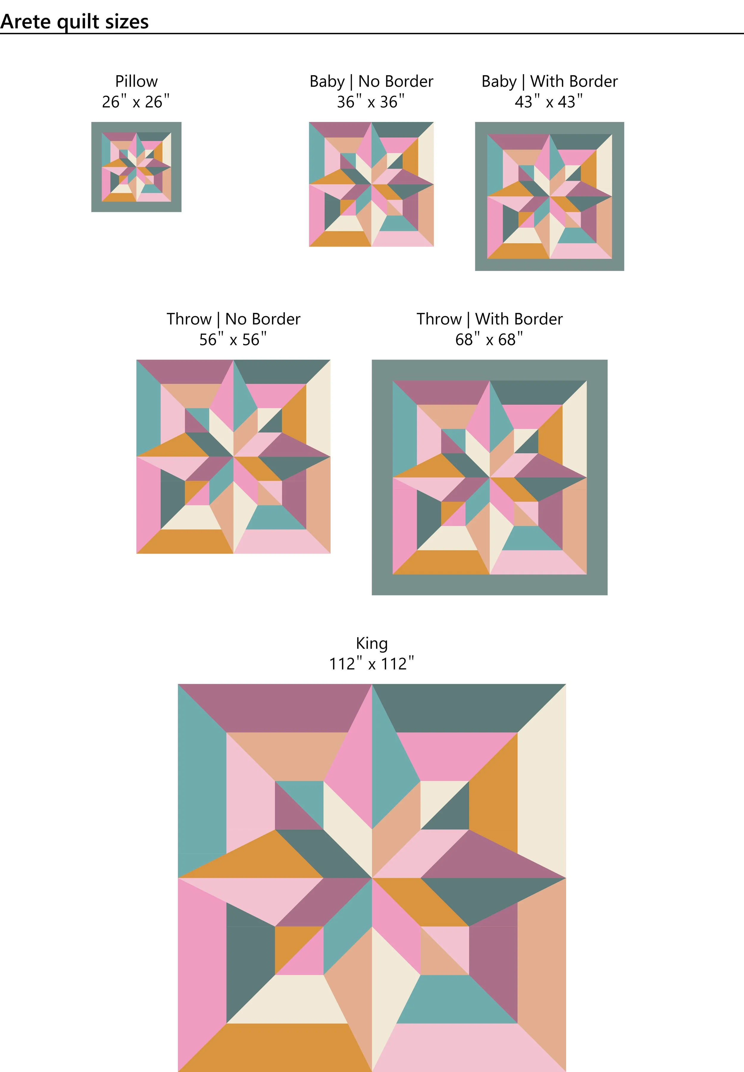 Arete Quilt Pattern | 8-Color (Download) — Eudaimonia Studio
