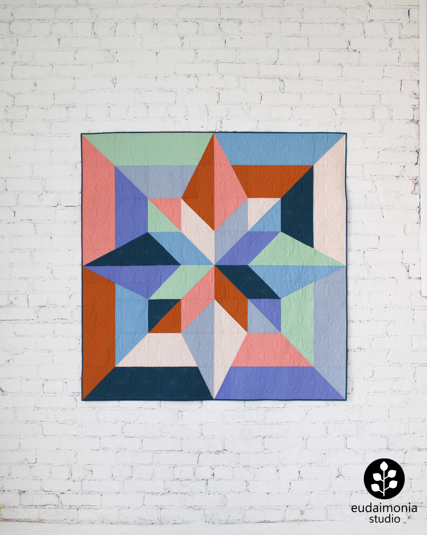 Arete Quilt - Wild Blue Version — Eudaimonia Studio