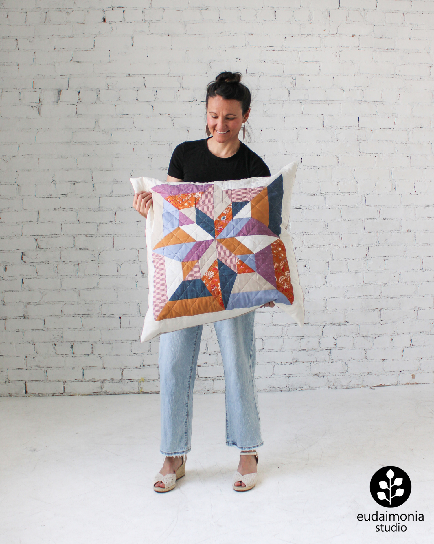 Arete Quilt - Scrappy Pillow Version — Eudaimonia Studio