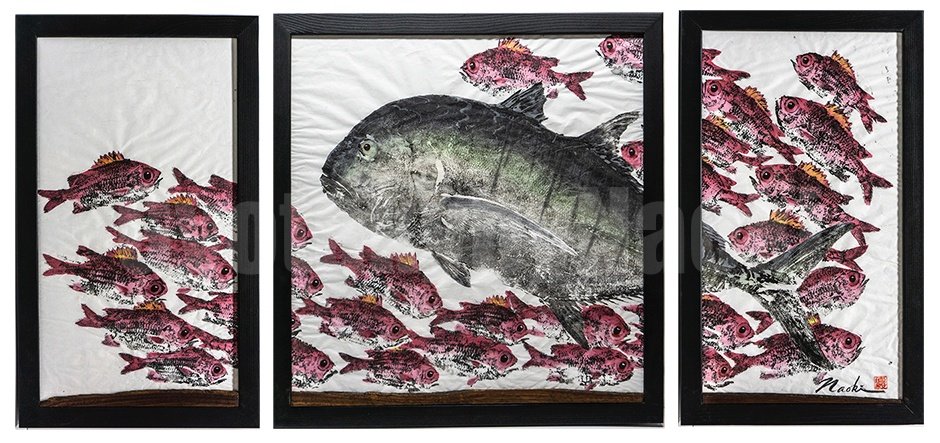 Triptych — Gyotaku By Naoki