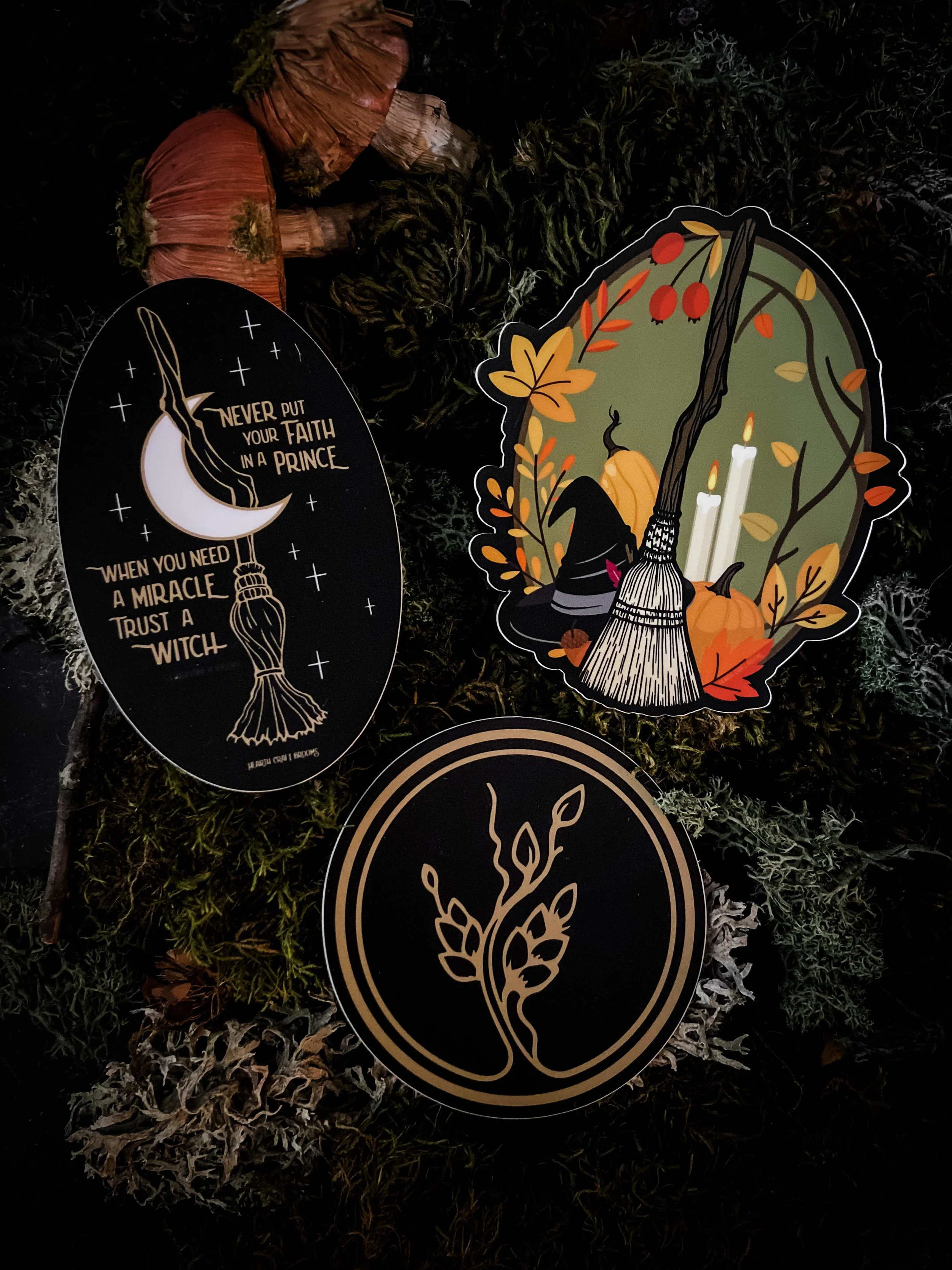Snake & Broom Sticker — Hearth Craft Brooms