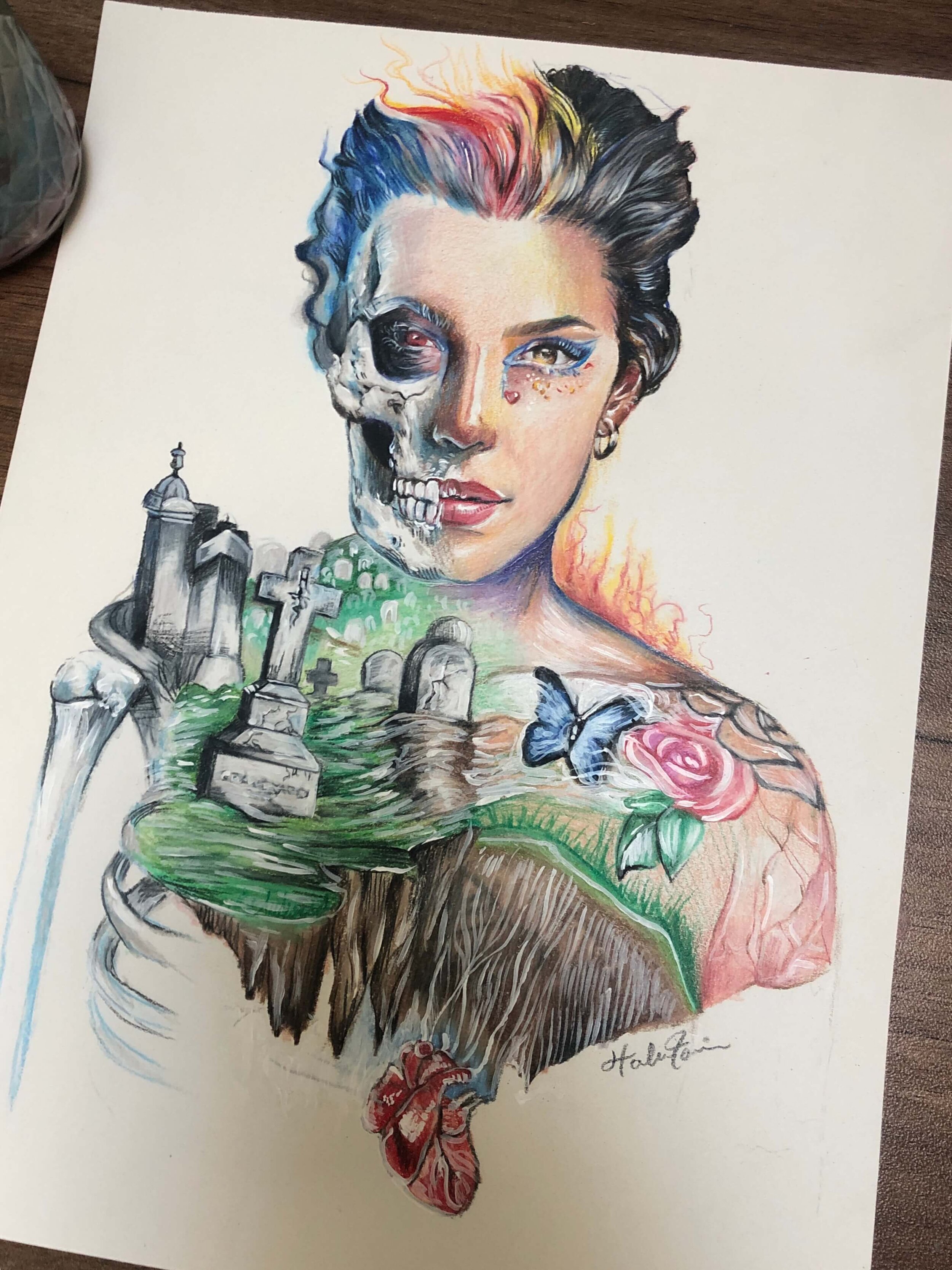 Halsey Graveyard Drawing — Halie Torris