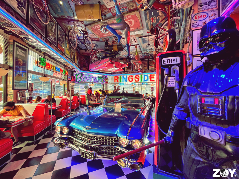 Filling Station Bar Cafe: A 50s Diner with Retro Memorabilia in ...