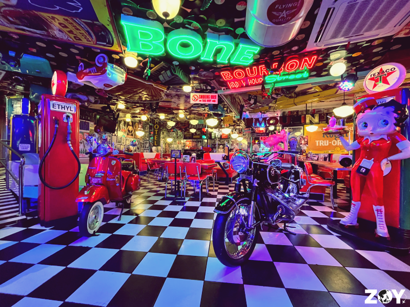 Filling Station Bar Cafe: A 50s Diner with Retro Memorabilia in ...