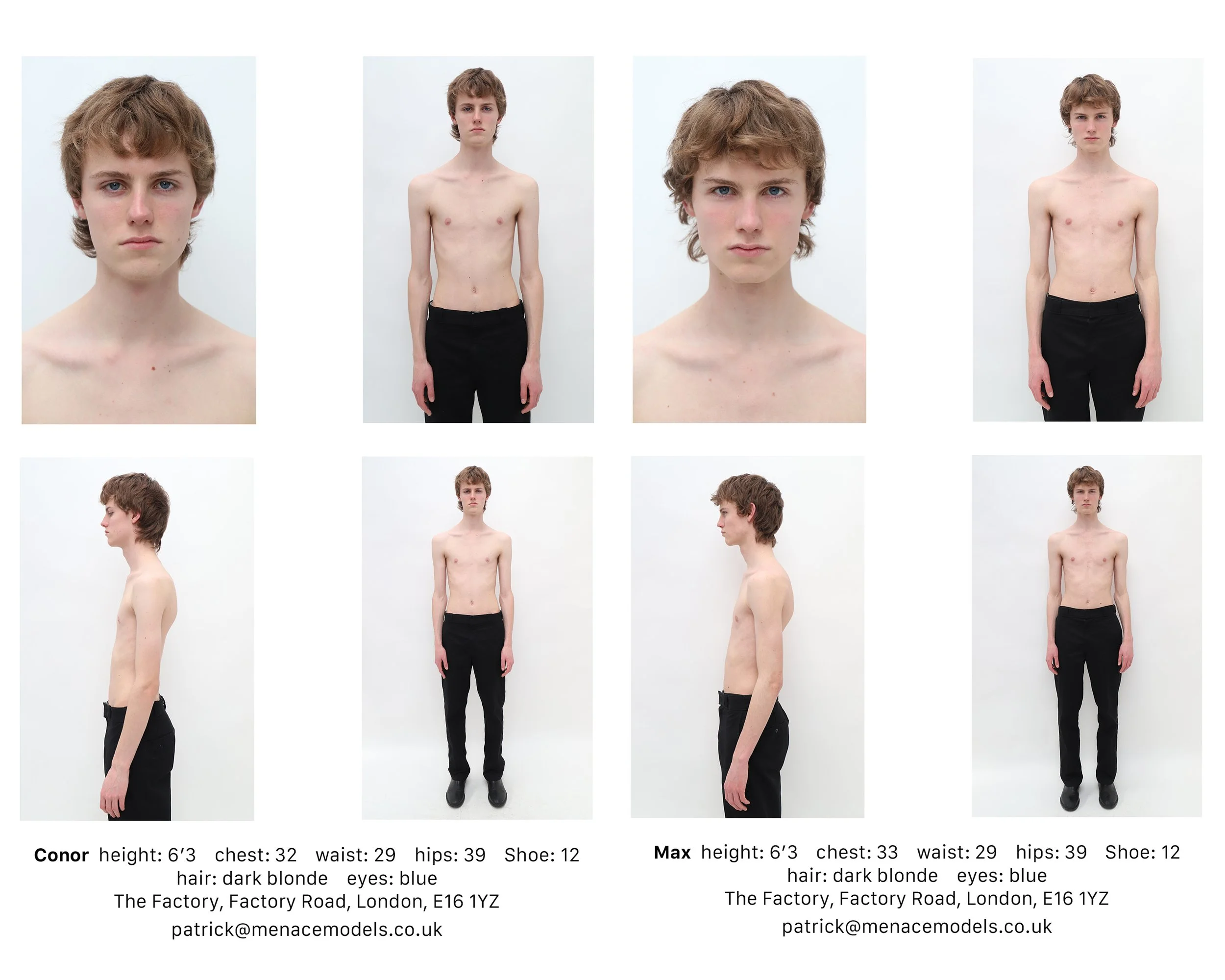 Conor & Max — Menace Models | Model Agency In London