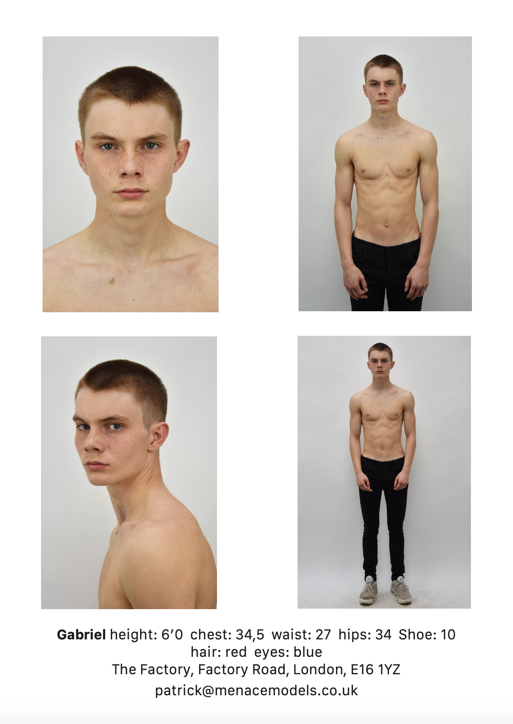 Gabriel — Menace Models | Model Agency In London