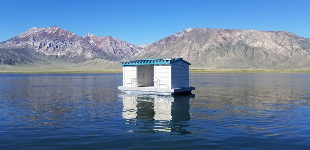 New Floating Restroom! — Crowley Lake Fish Camp