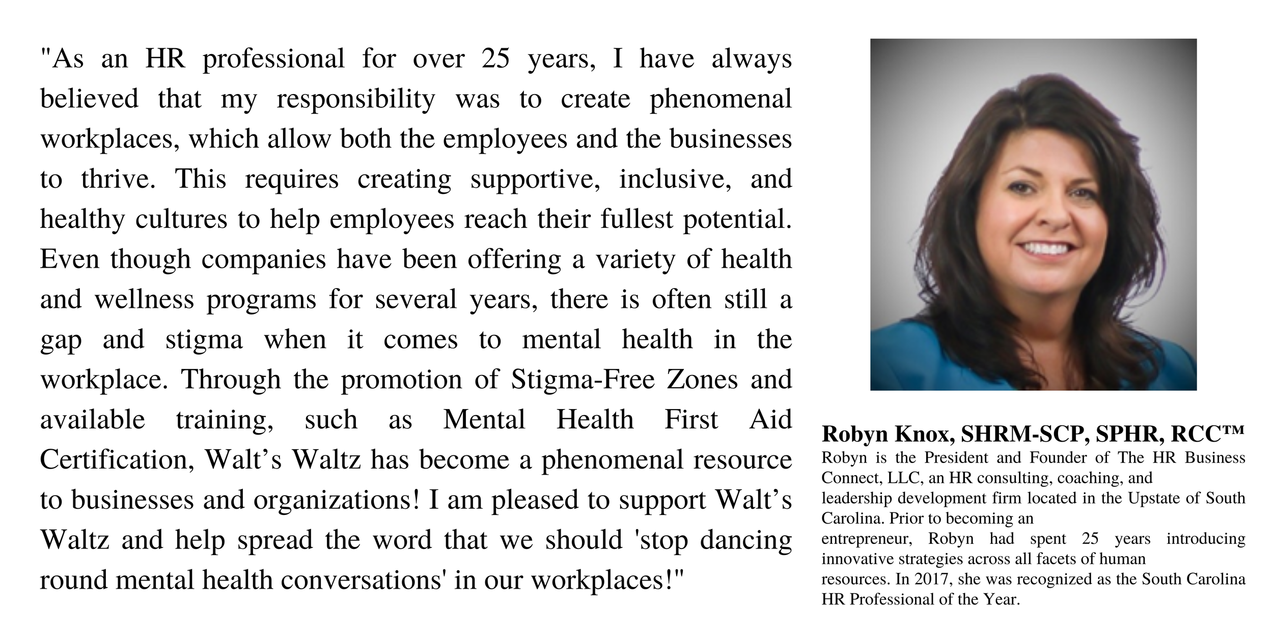 Walt's Waltz Stigma-Free Environment — Walt's Waltz