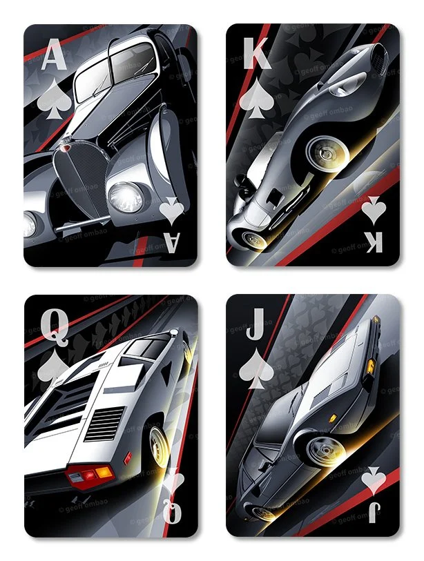 car cards — carbureted - classic car art