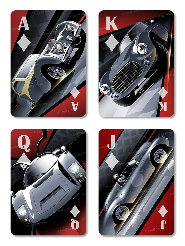 car cards — carbureted - classic car art