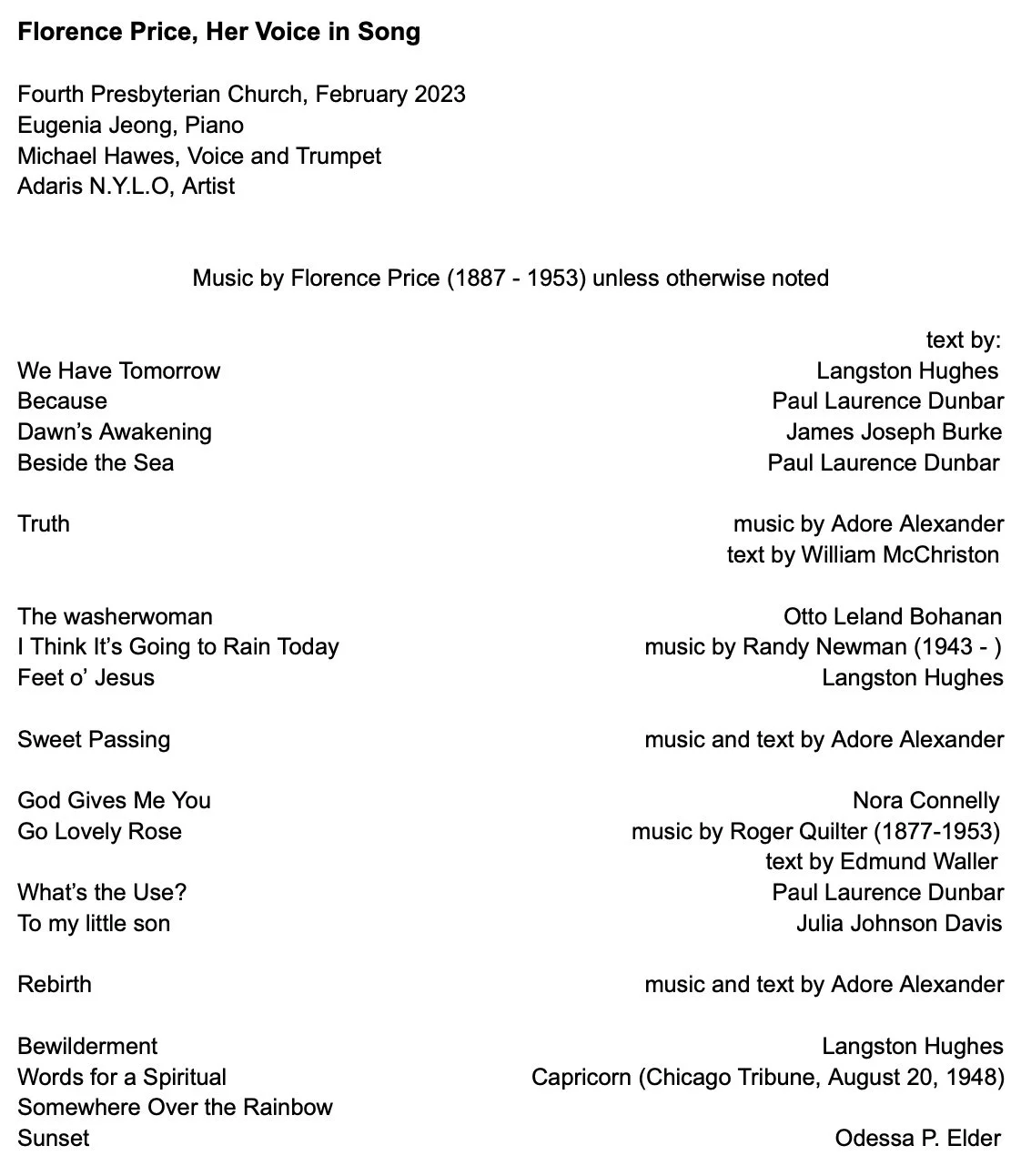 media & discography — Michael Hawes