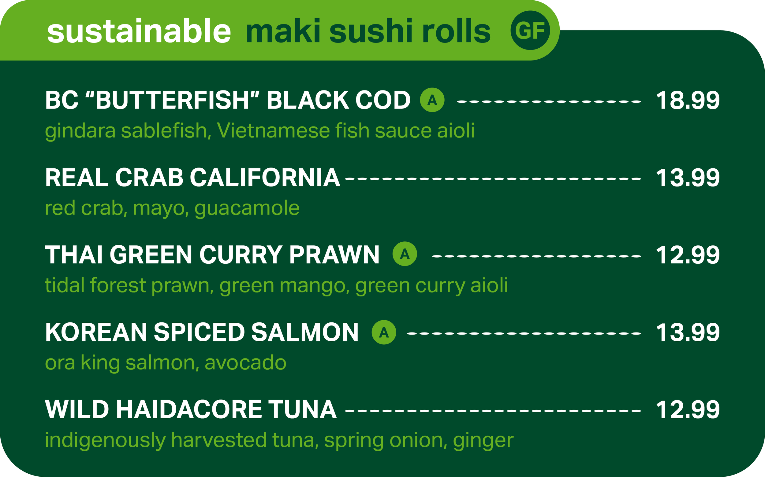 Greenfish sushi