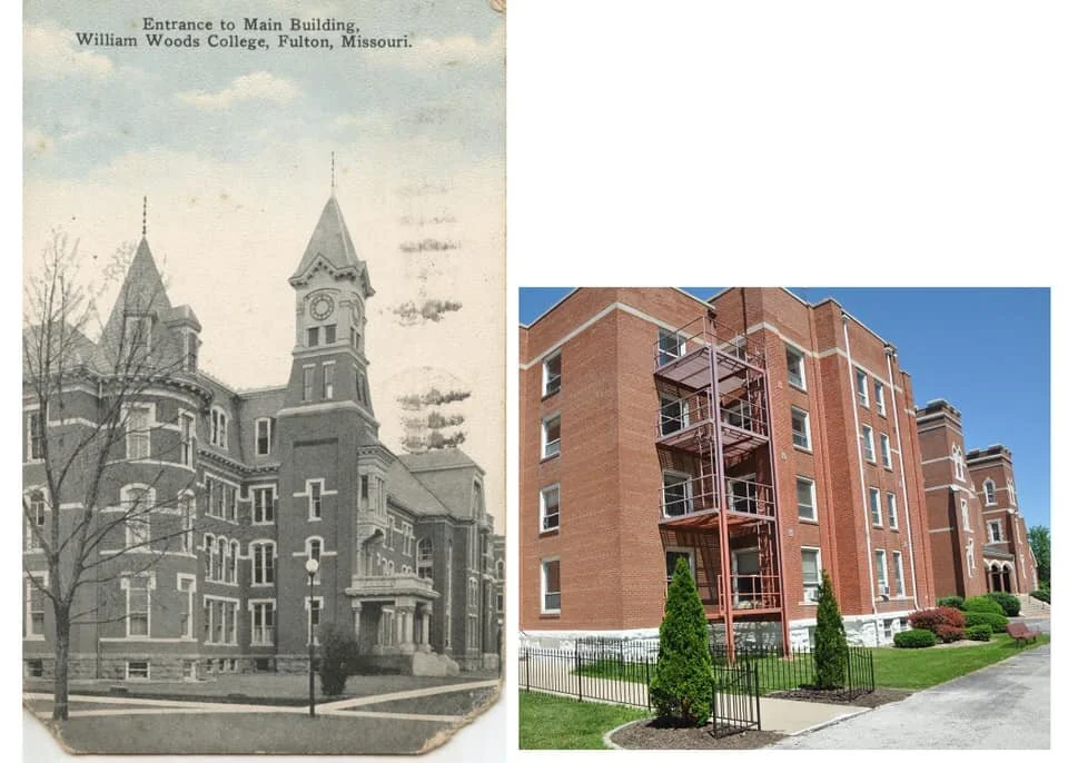 Then and Now — Jones Hall — Kingdom of Callaway Historical Society
