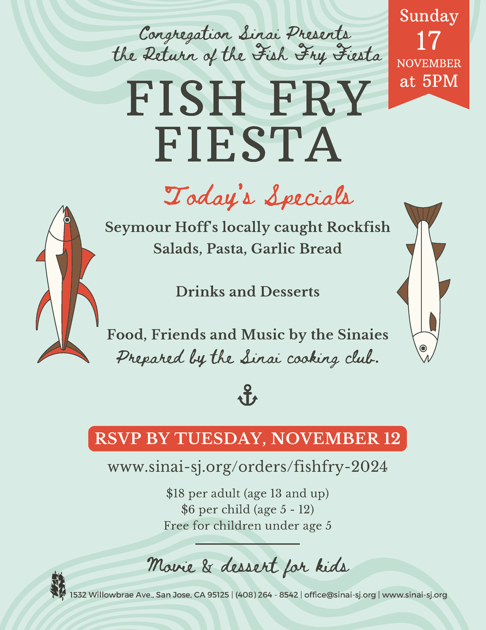 FISH FRY FIESTA — Congregation Sinai
