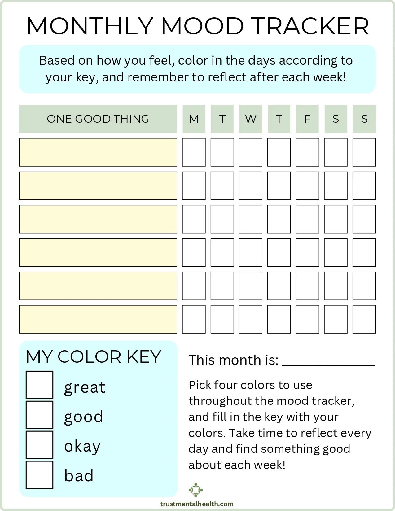 Therapy Worksheets | CBT Worksheets | Trust Mental Health