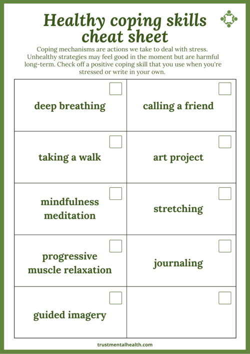 Worksheets For Students | Therapy Worksheets | Trust Mental Health