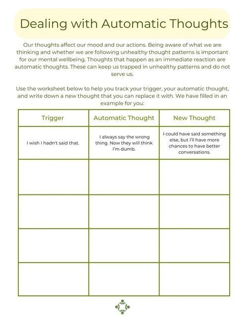 Coping Strategies Worksheets | Trust Mental Health