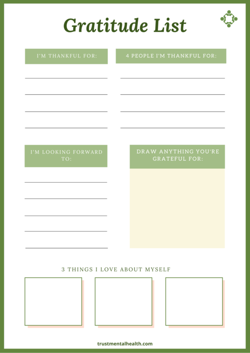 Self-Reflections Worksheets | Trust Mental Health