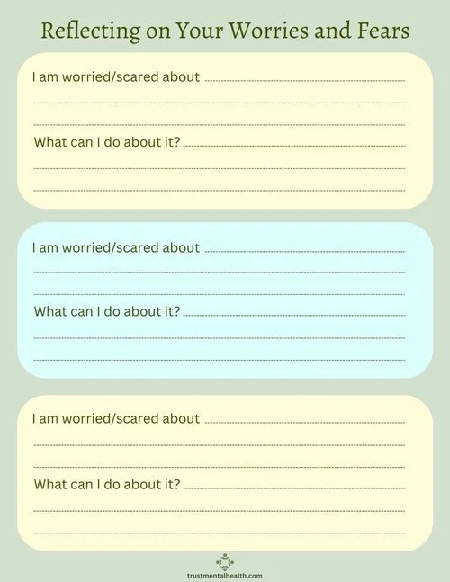 Self-Reflections Worksheets | Trust Mental Health