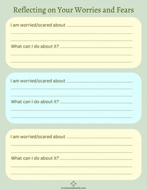 Self-Reflections Worksheets | Trust Mental Health