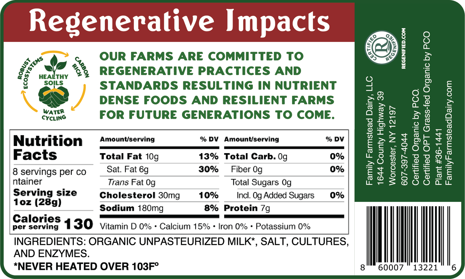 Our Products — Family Farmstead Dairy