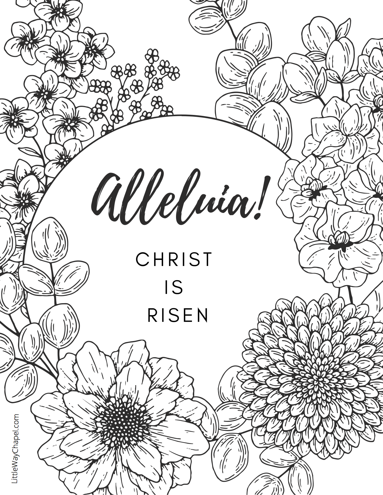 Holy Week Coloring Pages — Little Way Chapel