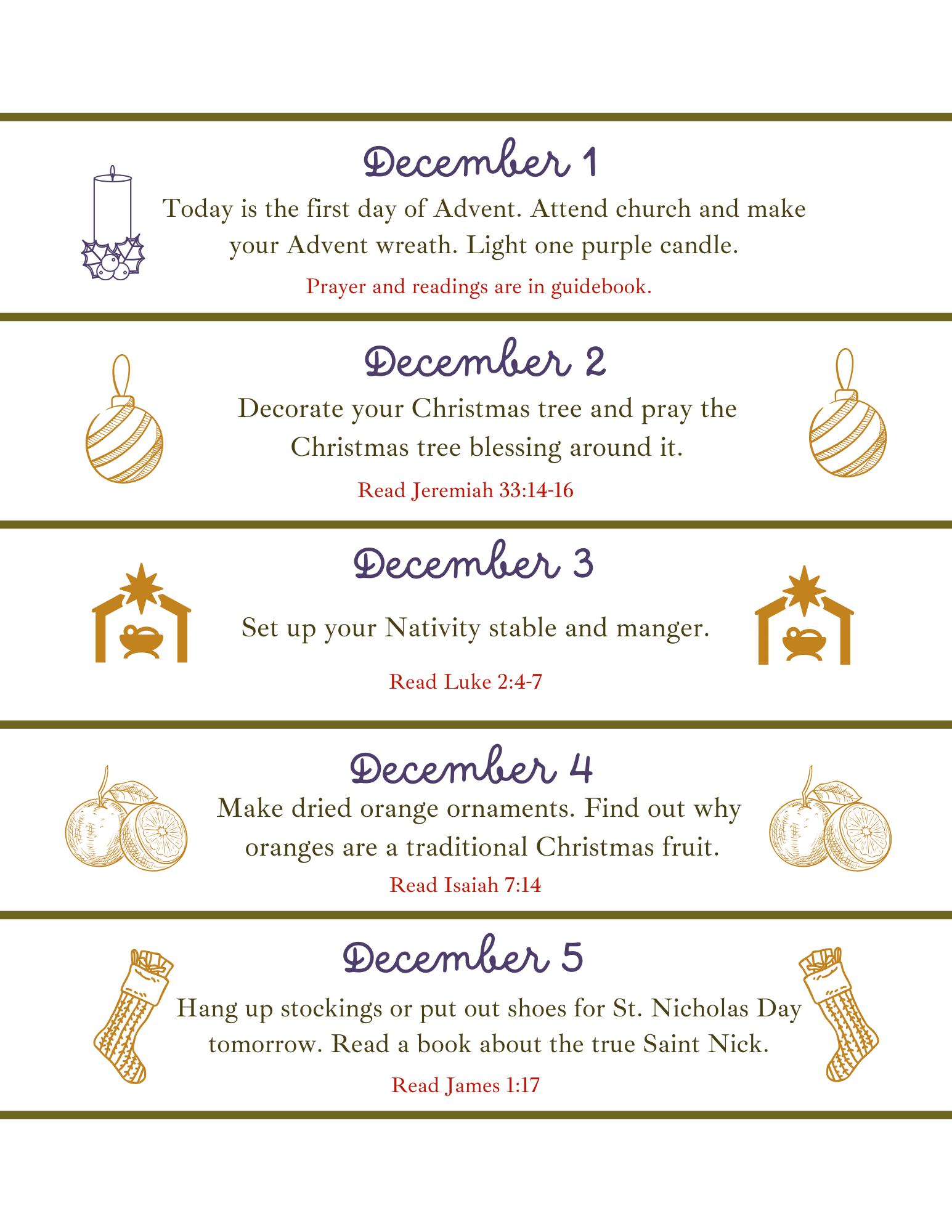 Family Advent Guide — Little Way Chapel