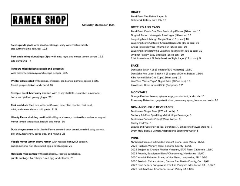 RAMEN SHOP
