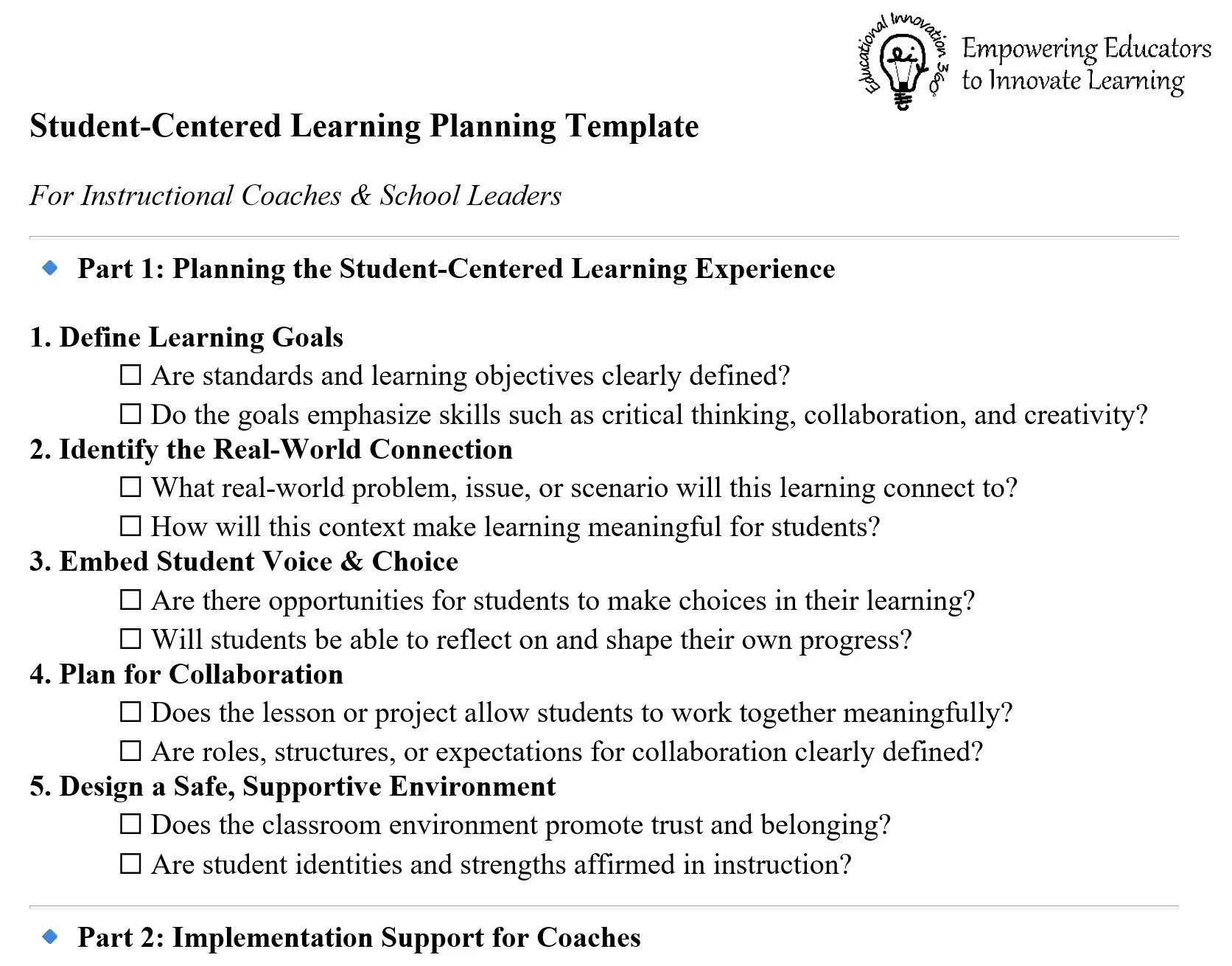 A Principal’s Guide to Student-Centered Learning | Educational Innovation 360