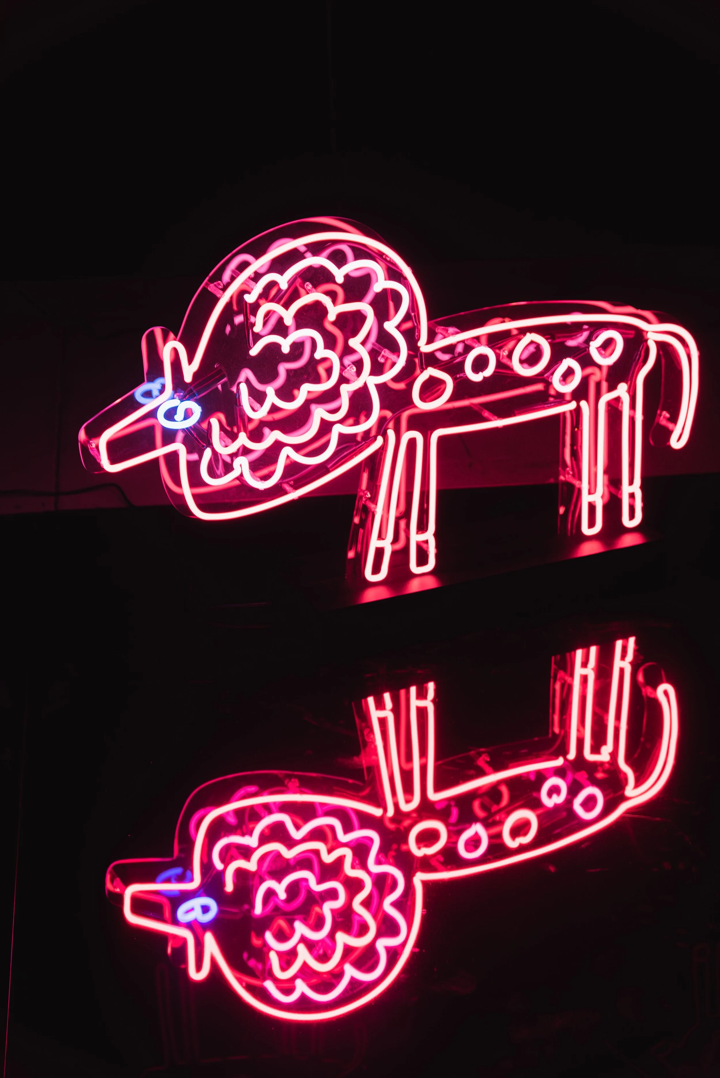 Lion Neon Sculpture (Red) — Cindy Wang