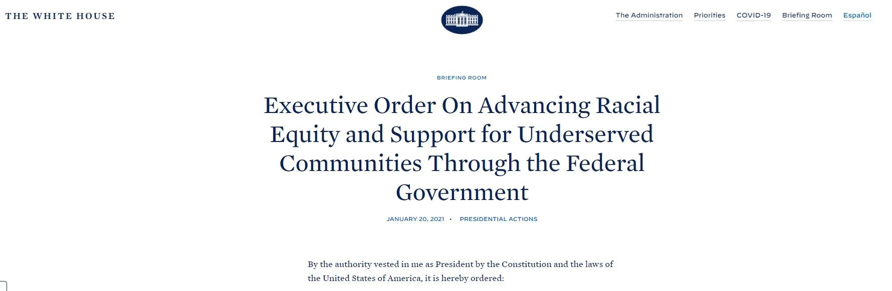 Afrodescendants' Response to President Biden's Executive Order On ...