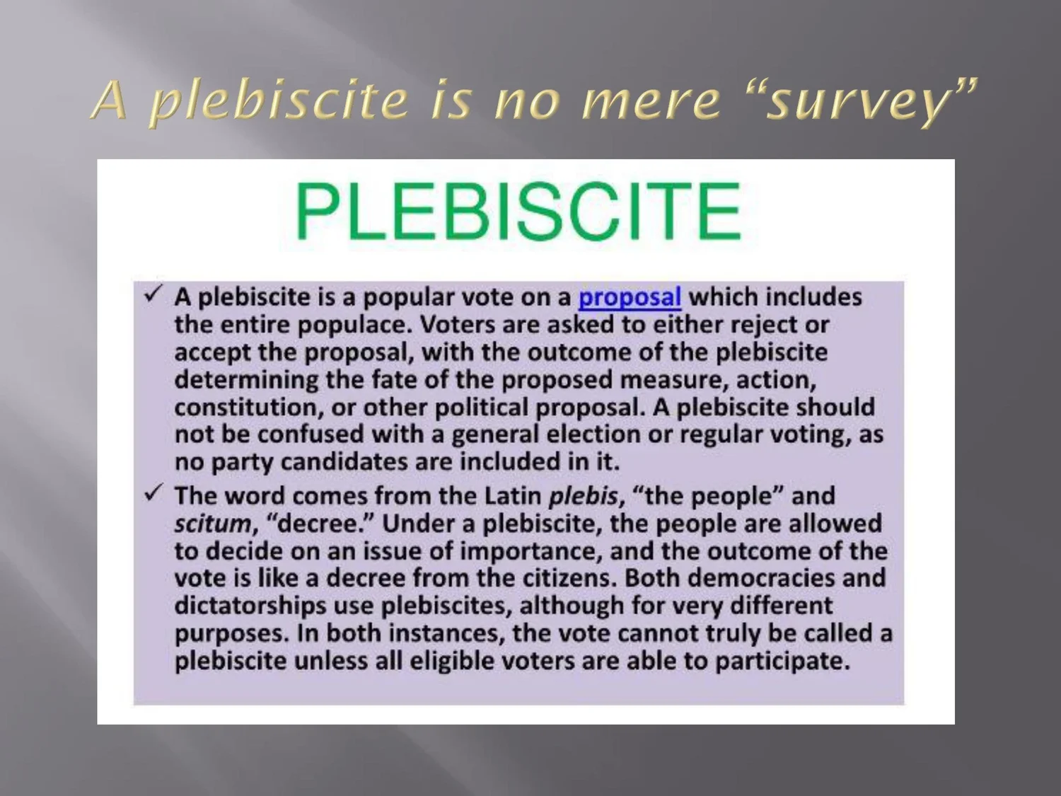 TOWARDS A PLEBISCITE FOR SELF DETERMINATION OF THE AFRO DESCENDANT ...