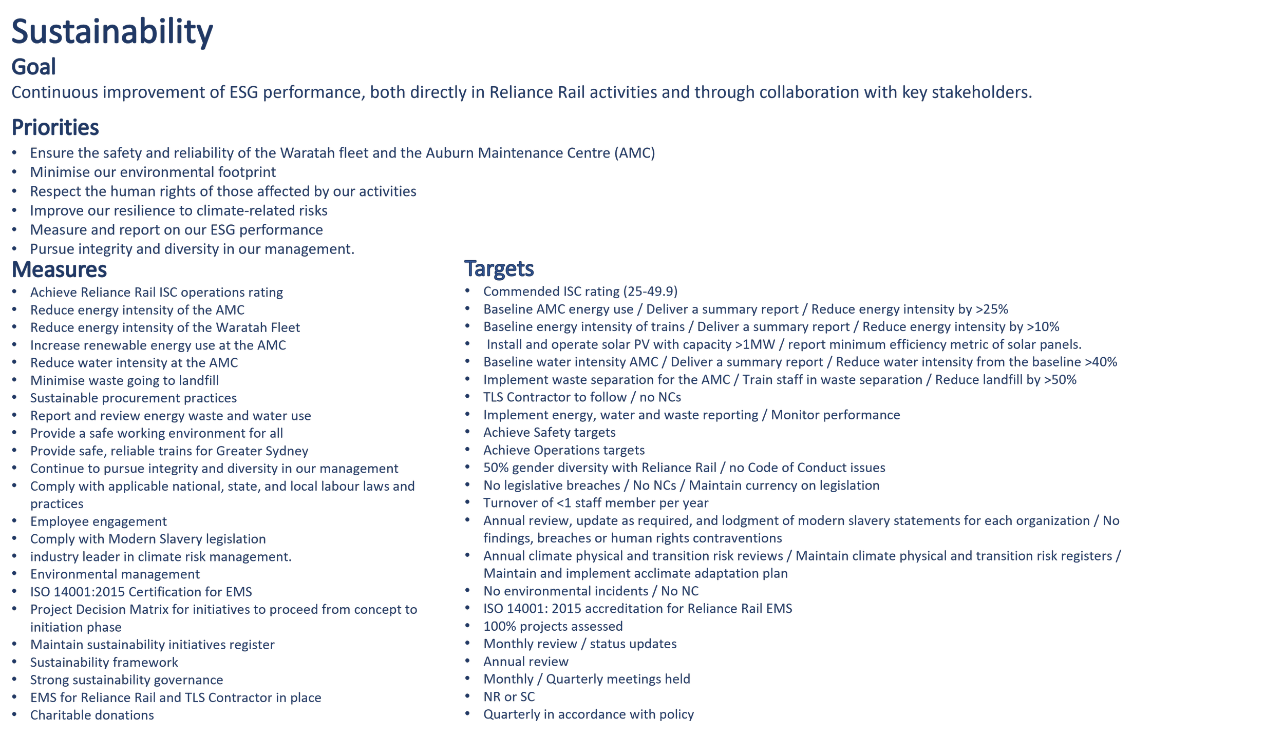 Services 3 — Reliance Rail