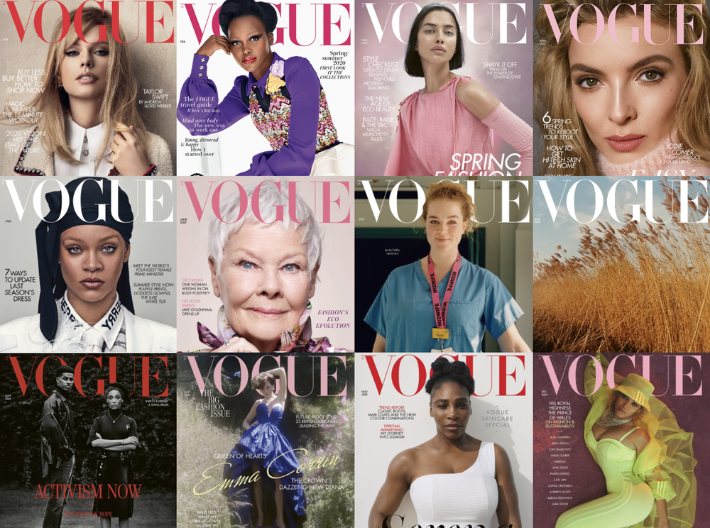 Fashion Magazine Covers Collage