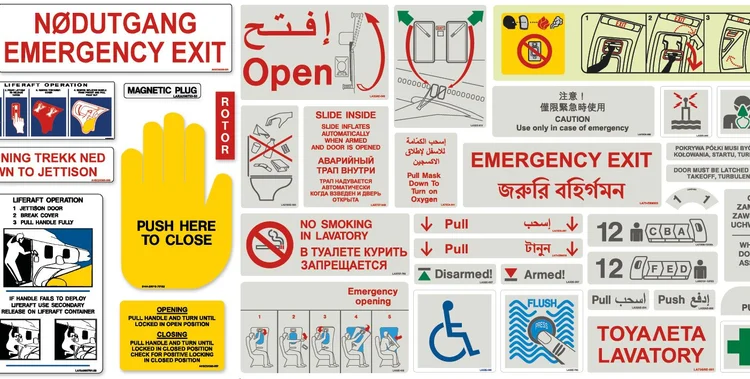 Aircraft Placards — REVACC Aerospace Cabin Solutions- Carpet - Vinyl ...