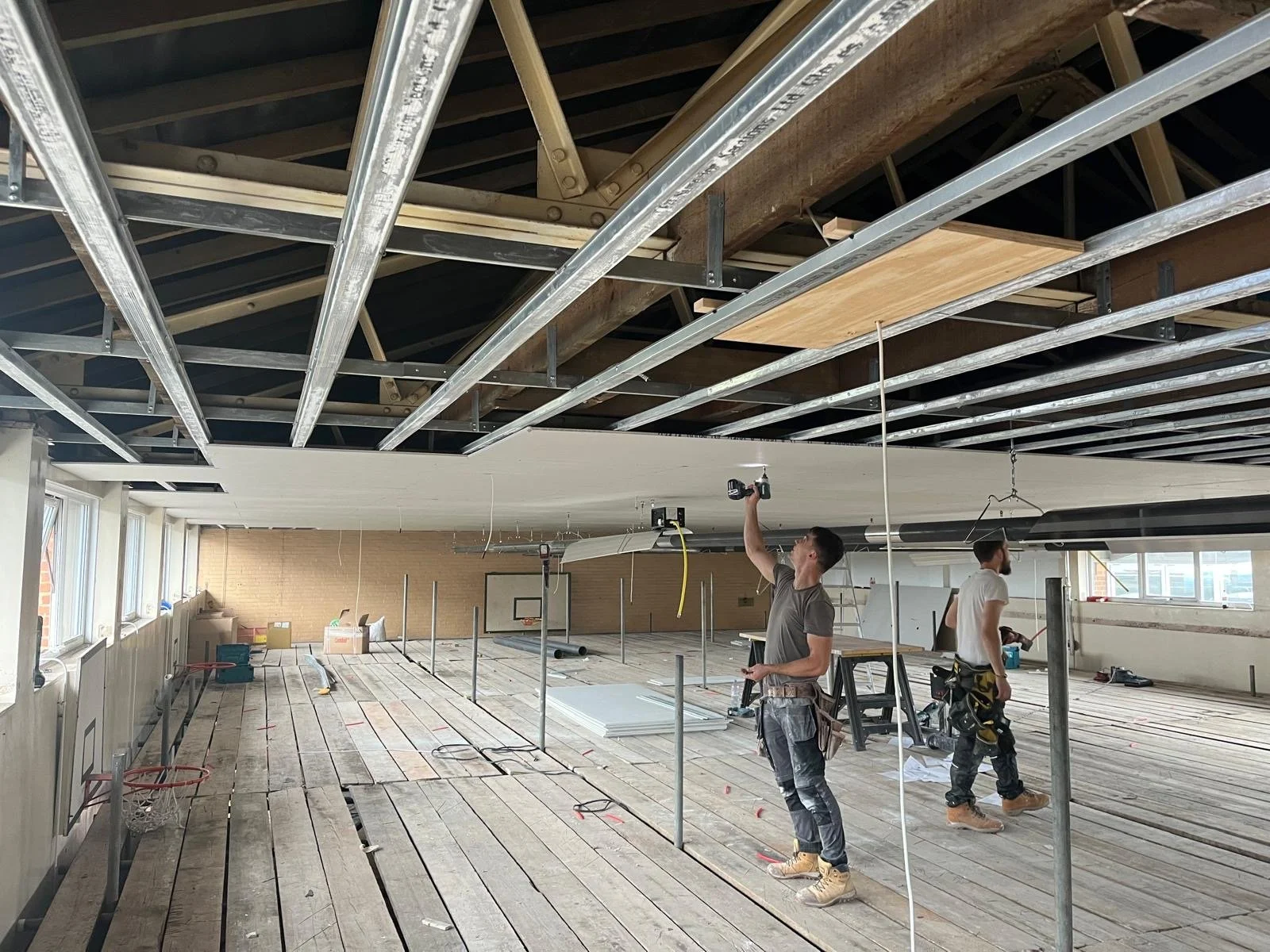 Duraline School Hall Suspended Ceiling Installation — Suspended Ceiling ...