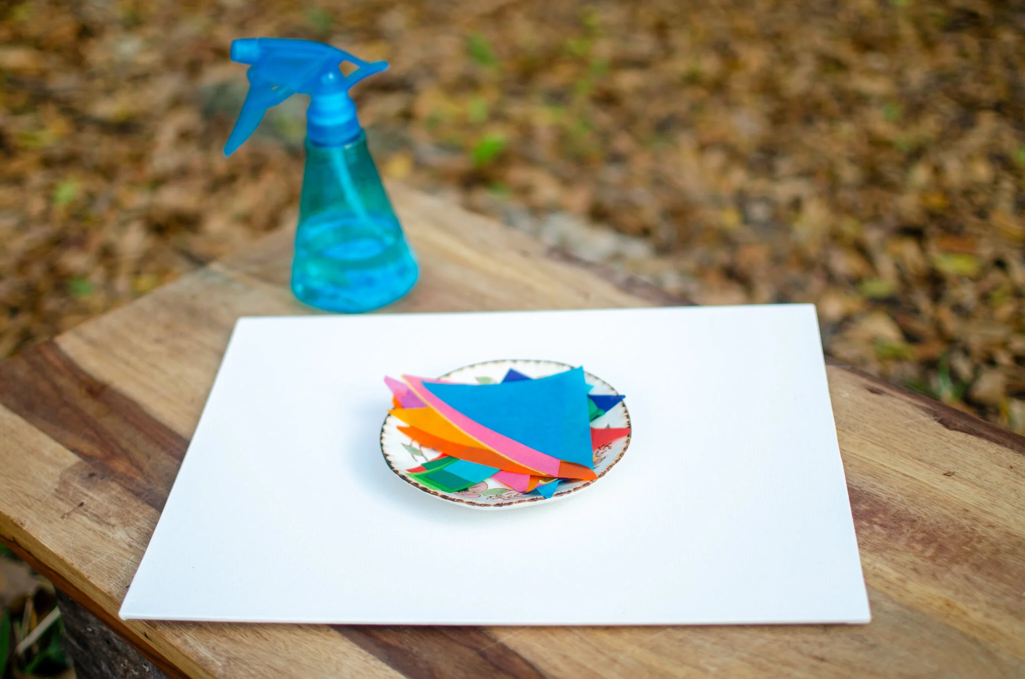 DIY: Tissue paper rain-art canvas — Our Happy Tribe