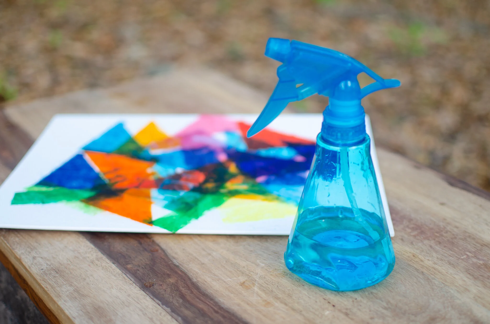 DIY: Tissue paper rain-art canvas — Our Happy Tribe