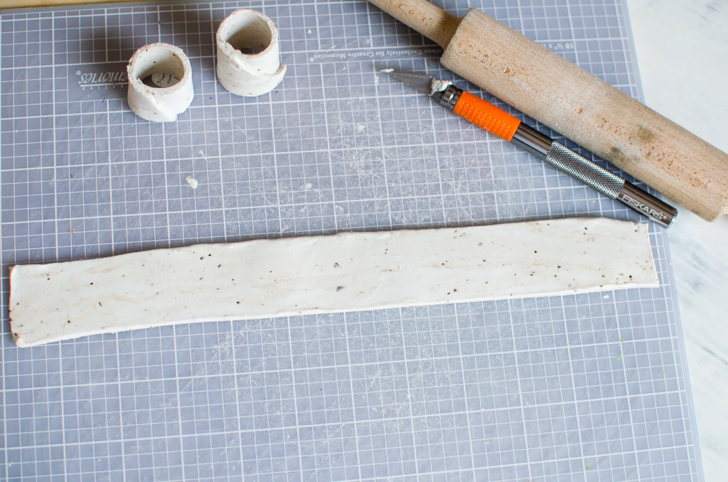 DIY: Coffee speckled clay menorah — Our Happy Tribe