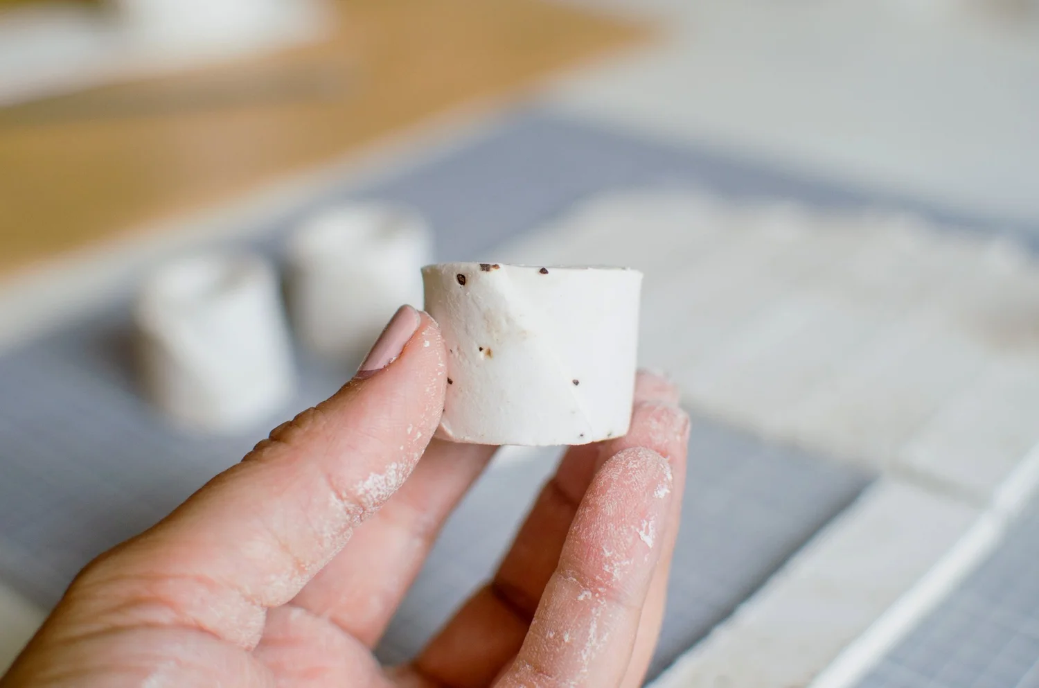 DIY: Coffee speckled clay menorah — Our Happy Tribe